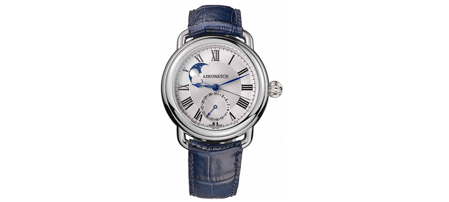 Aerowatch 1942 automatic moon phase, poética complicación